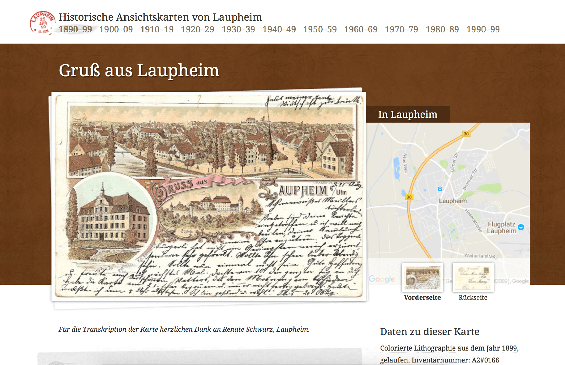 Historische Ansichtskarten von Laupheim